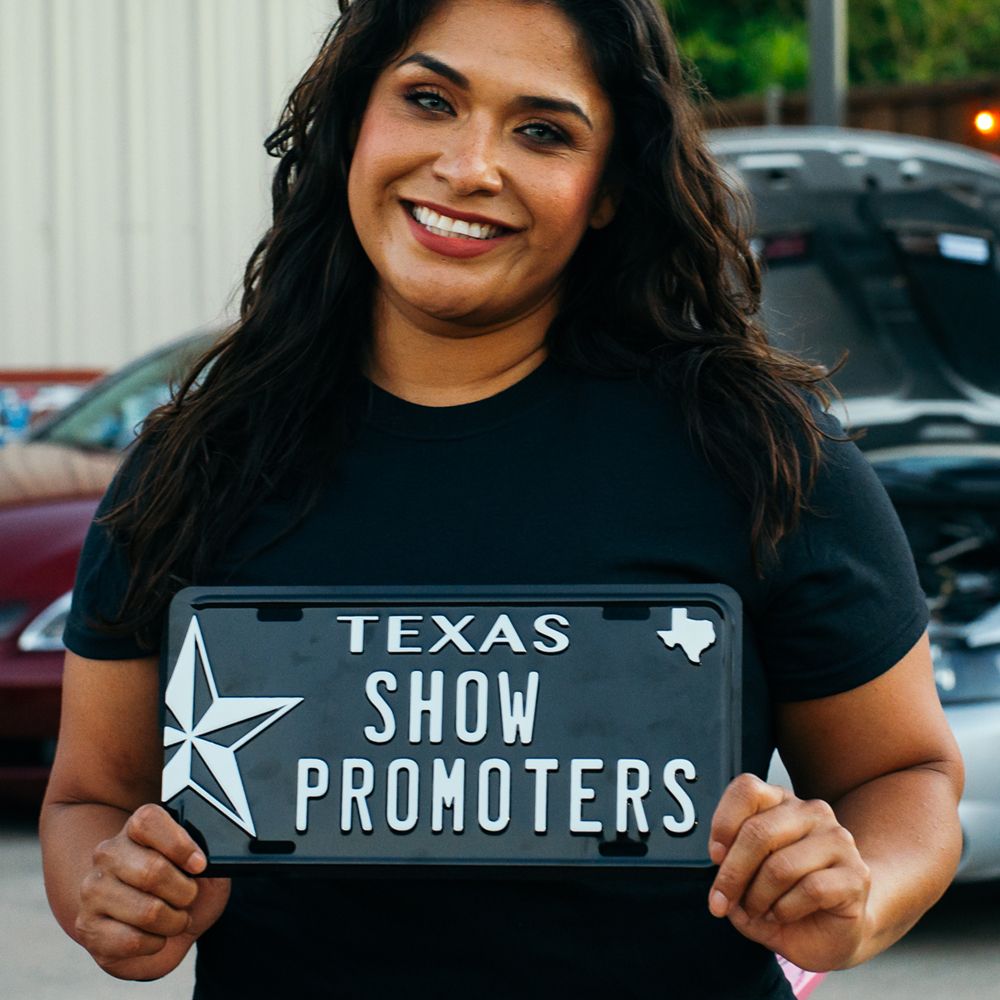 Texas Show Promoters TSP License Plate Bandwear Texas Show Promoters TSP License Plate Bandwear
